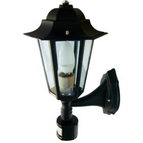Victorian Black Lantern - Up Lighter with PIR Sensor - Lighting Bay